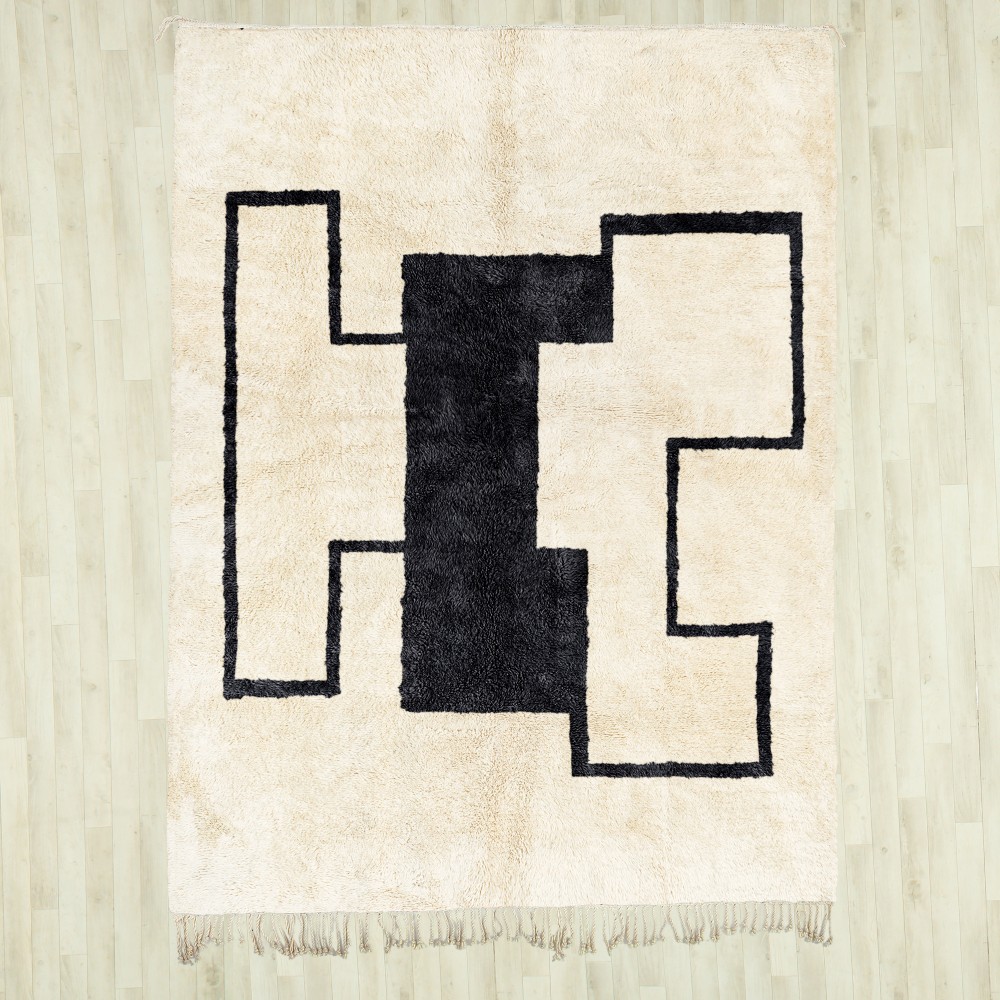 Beni ourain rugs, Abstract Boho Rug 1966