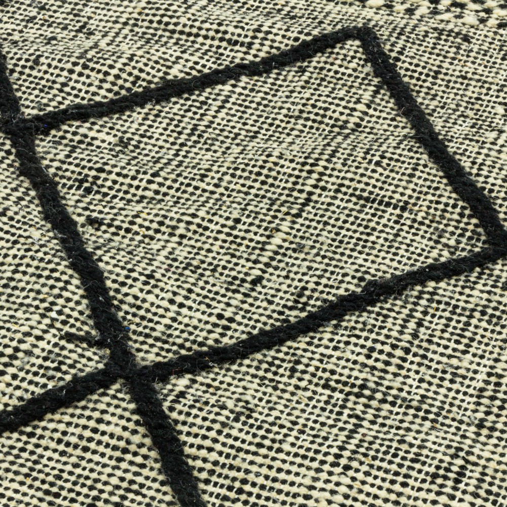 Zanafi rugs, Black&White Floor Runner 1356