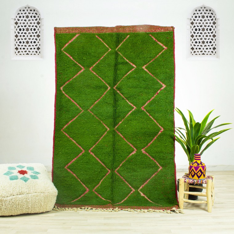 Beni ourain rugs, Green Lozenges 1391